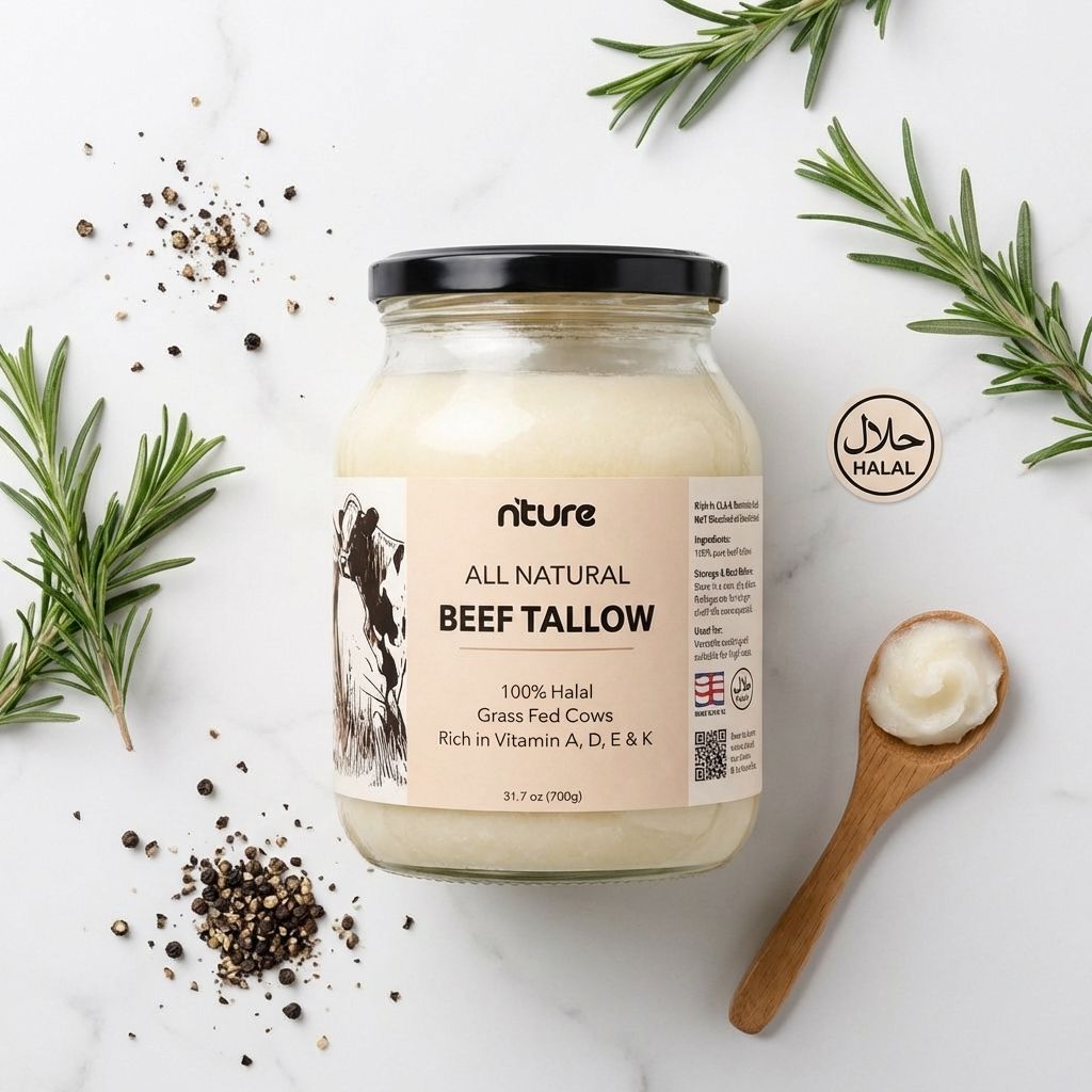 Organic Beef Tallow UK | Grass Fed, Halal | Nture