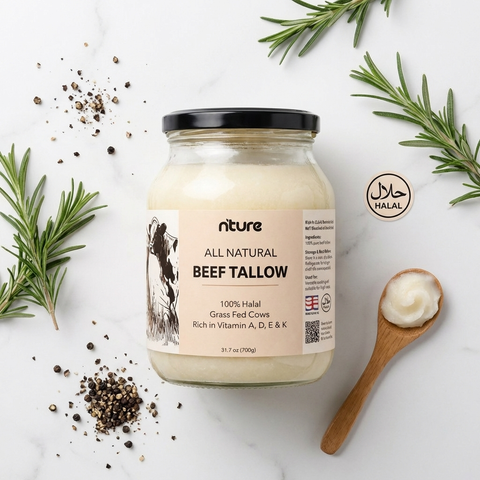 Organic Beef Tallow UK | Grass Fed, Halal | Nture